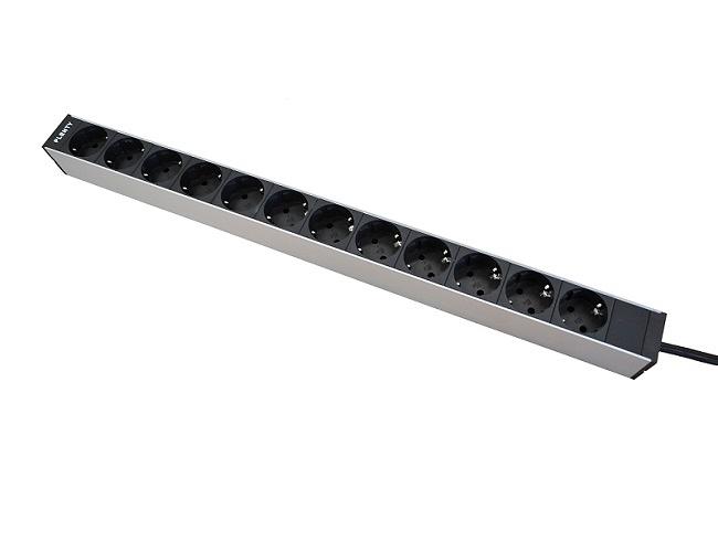 PDU 1x16A, 12xSchuko outlet 3m Schuko Power Cord