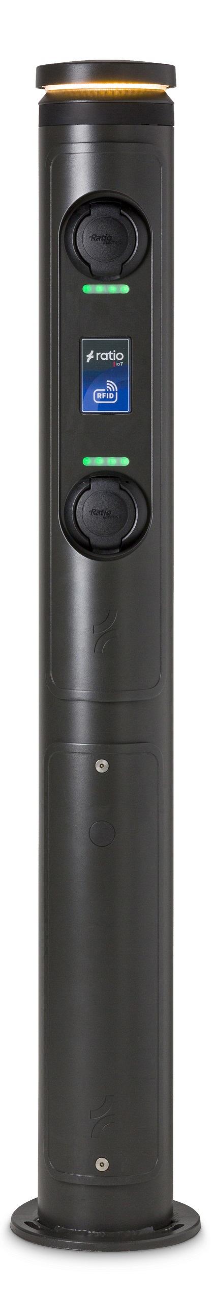 Laadpaal Ratio io7 Double 22kW MID